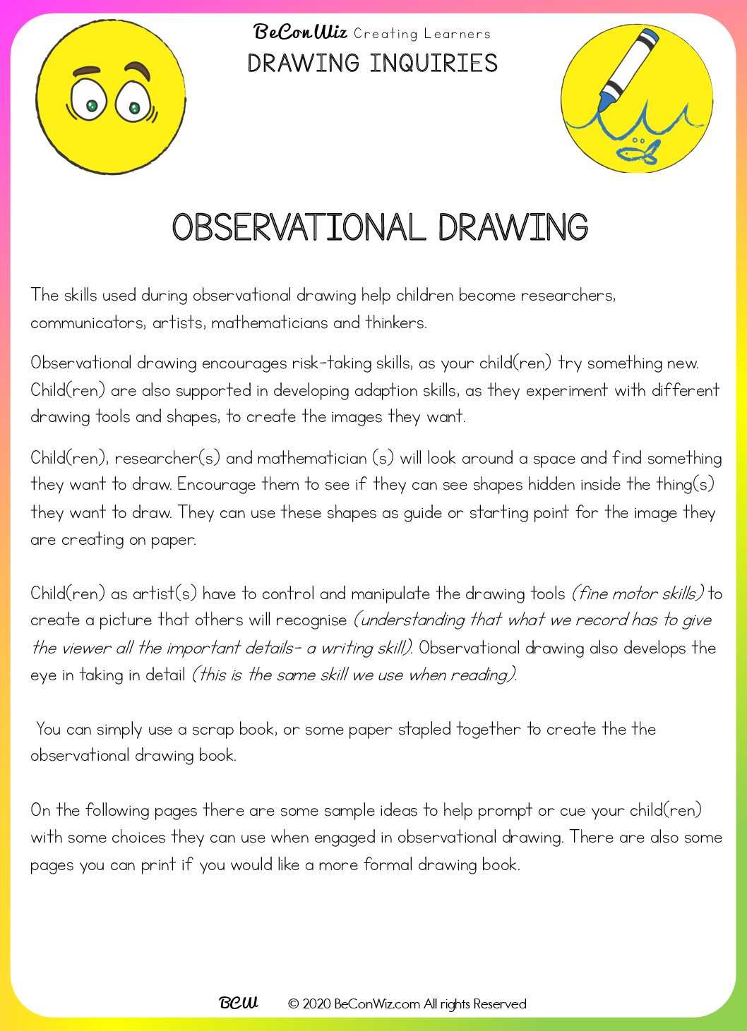 BCW Observational Drawing - BeConWiz