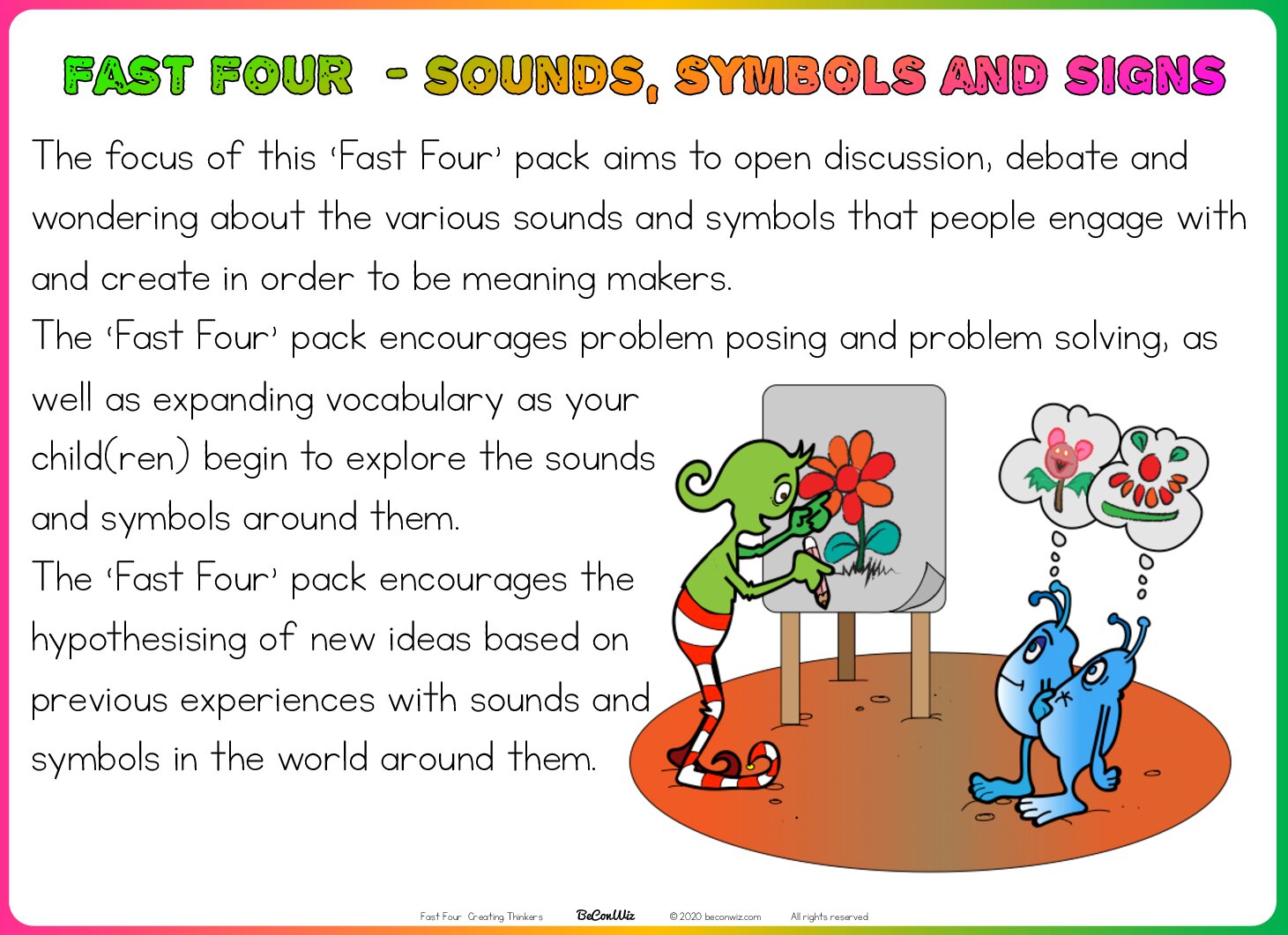 BCW Fast Four 1-2 Sounds Symbols and Signs - BeConWiz