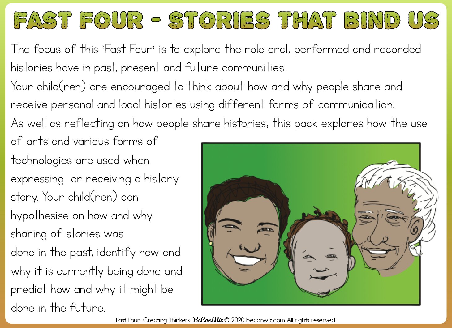 BCW Fast Four 1-2 Stories that bind us - BeConWiz