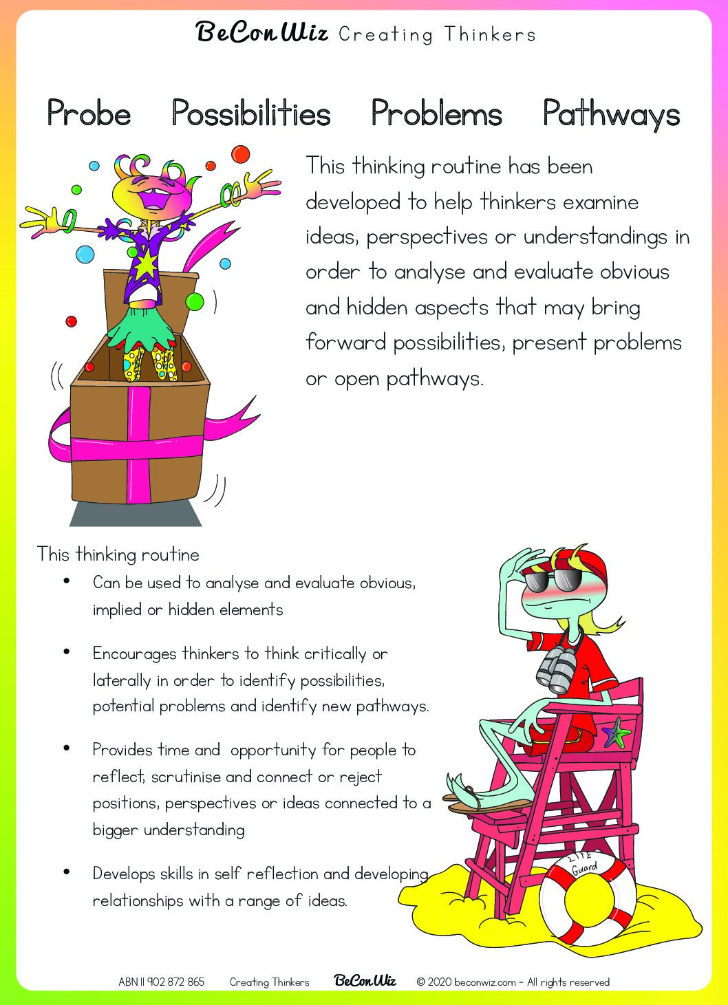 BCW THINKING ROUTINE Probe Possibilities, Problems, Pathways - BeConWiz